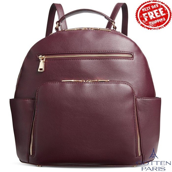 INC International Concepts | Bags | Concepts Kolleene Dome Faux Leather Medium Backpack Red Plu ...